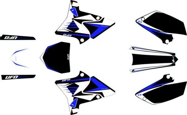 UFO RESTYLE GRAPHIC KIT YAMAHA YZ125/250 BLACK - Motocross XXL